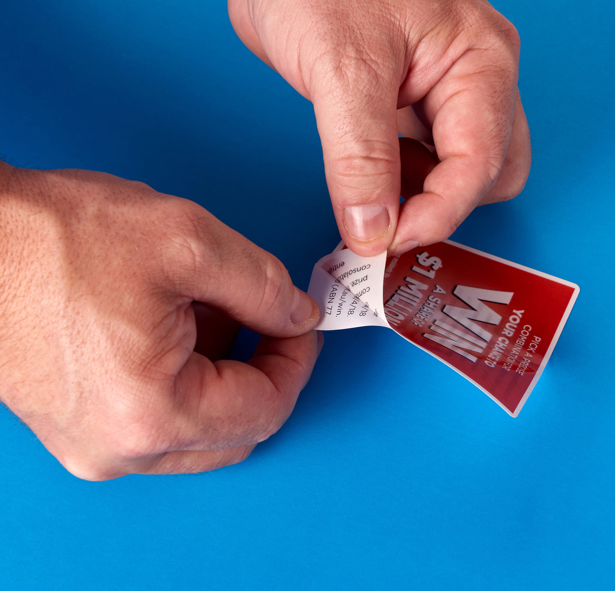 Custom printed variable data peel and reveal for prizes and give aways ...